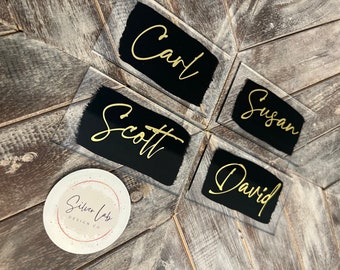 Acrylic Name Cards Wedding - Etsy
