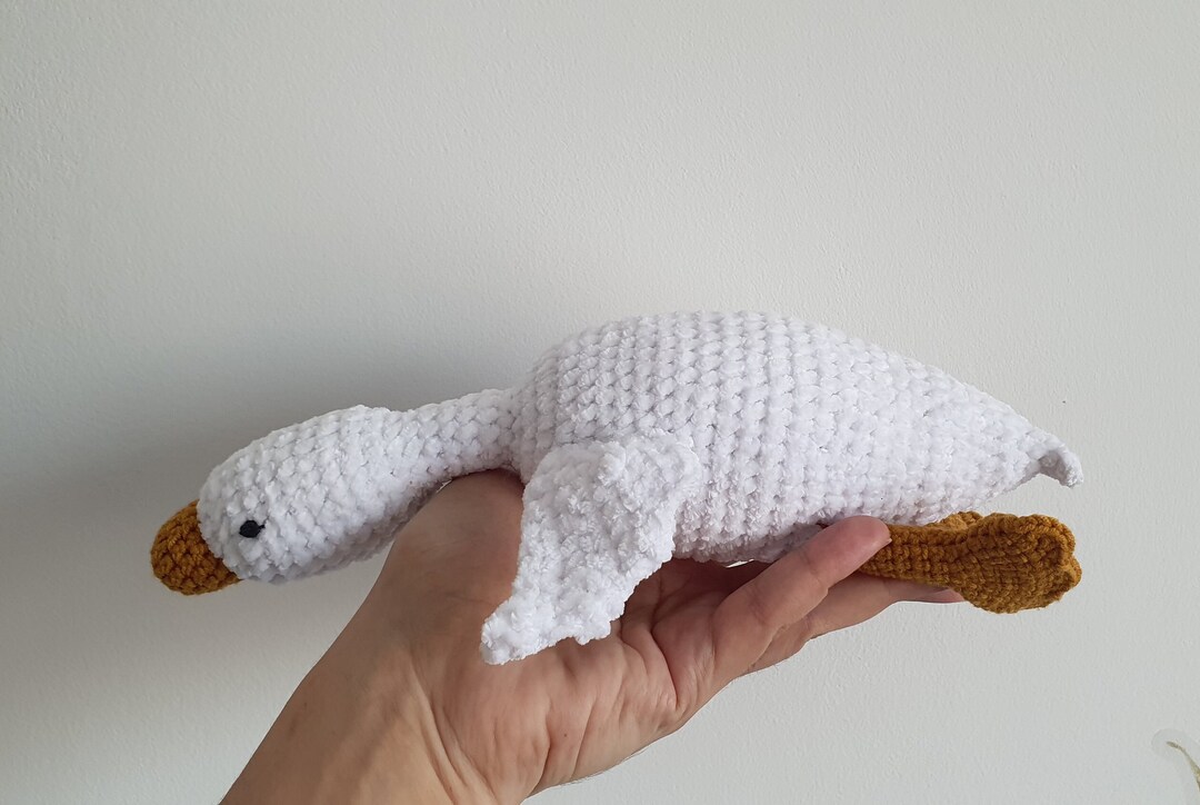 Plush Snuggle Goose Toy, Goose Baby Box, Handmade Stuffed Goose, Goose ...