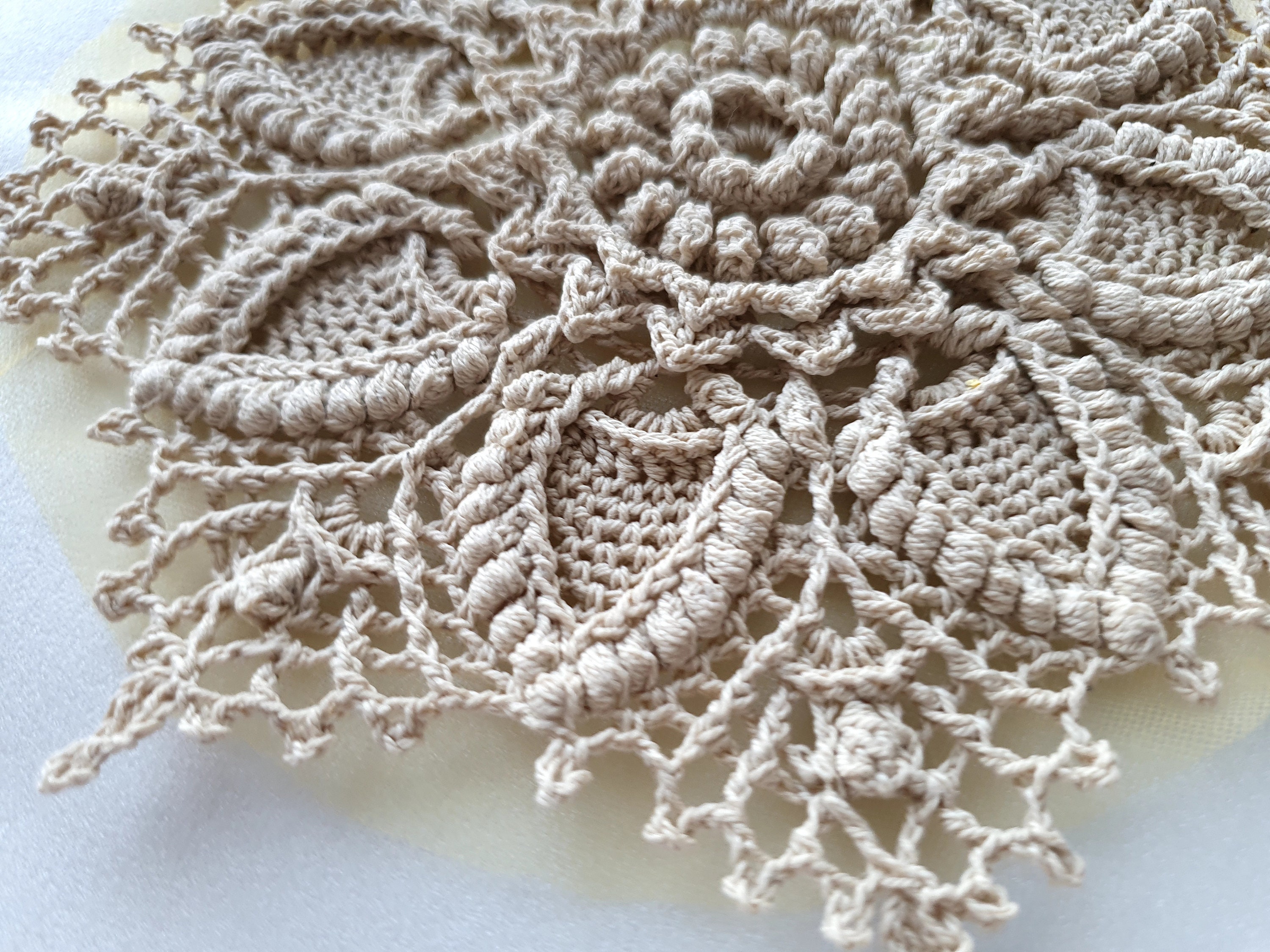 7 Small Textured Doily, Round Doily Ctochet, Off-white Doily, Table ...