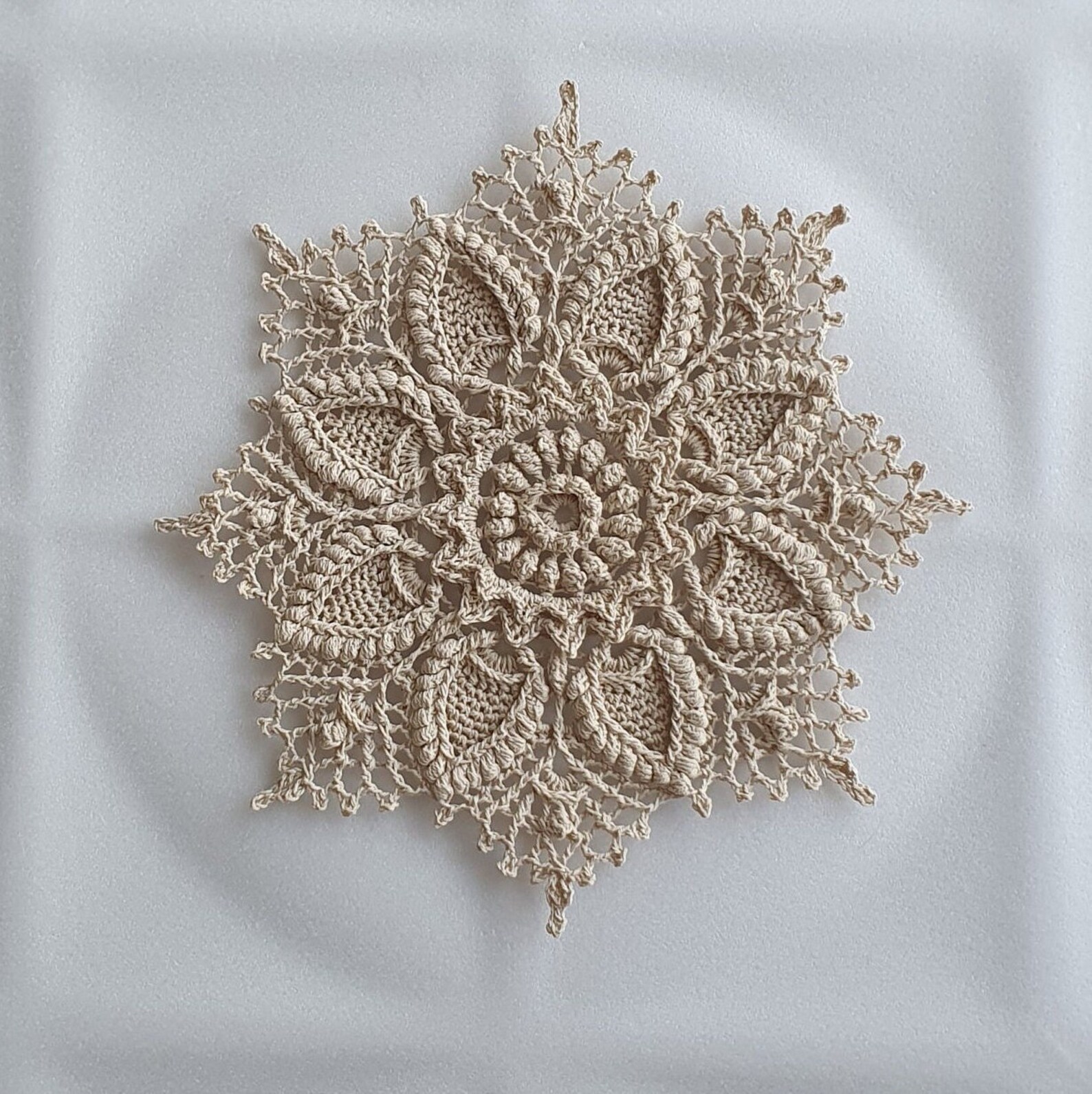 7 Small Textured Doily, Round Doily Ctochet, Off-white Doily, Table ...