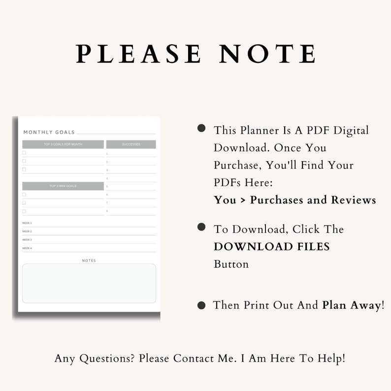 2022 Monthly Planner Printable | Minimalist Monthly Planner Printable ...