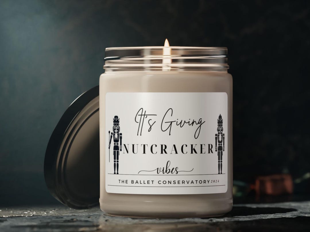 Black & White Nutcracker Vibes Candle | Nutcracker Candle | Nutcracker Gift | Ballet Teacher ...