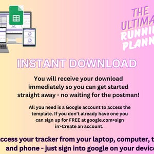 Ultimate Running Planner and Tracker - Google Sheets Spreadsheet/log to ...