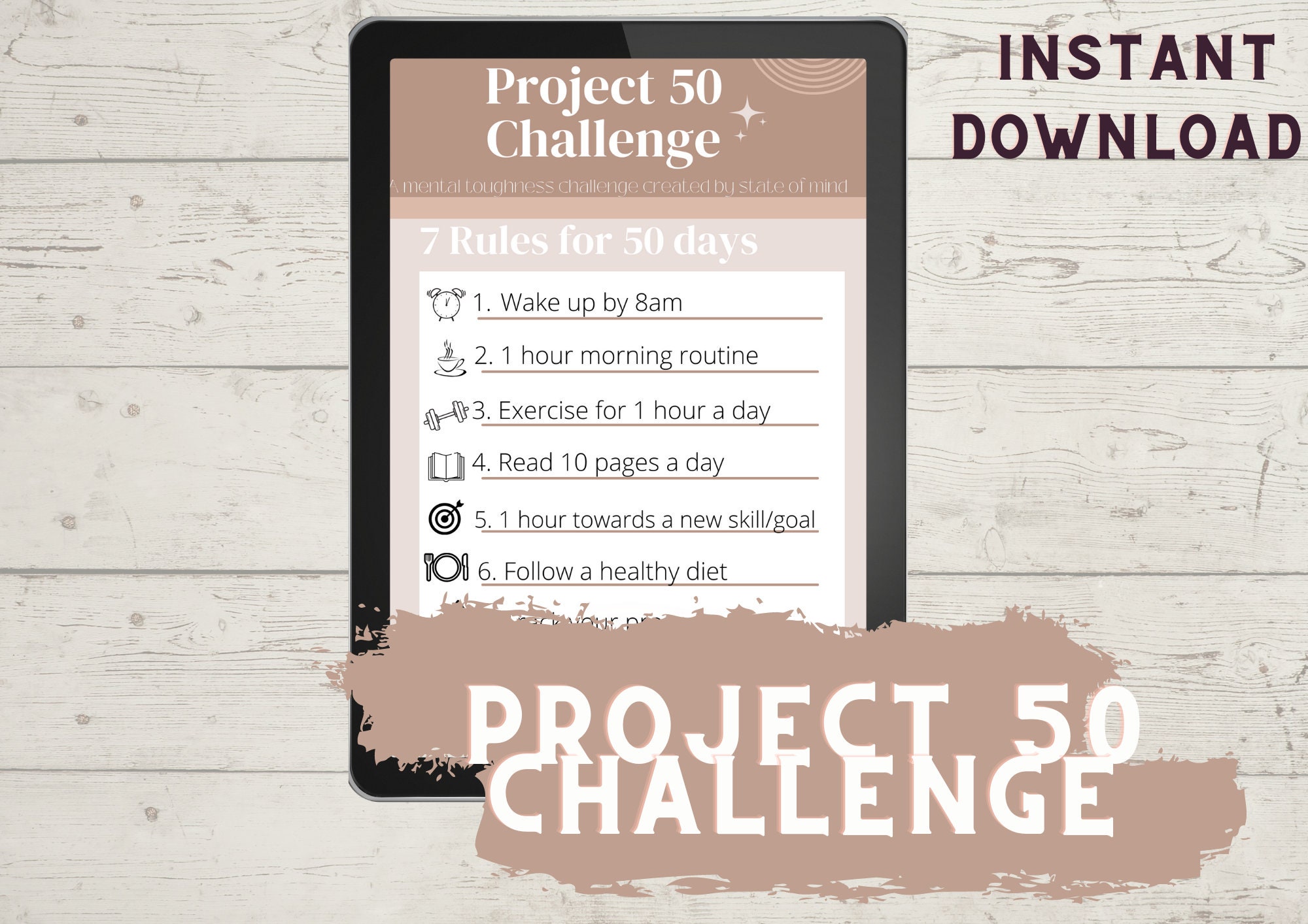 Project 50 Lifestyle Challenge Planner/tracker/log - Etsy UK