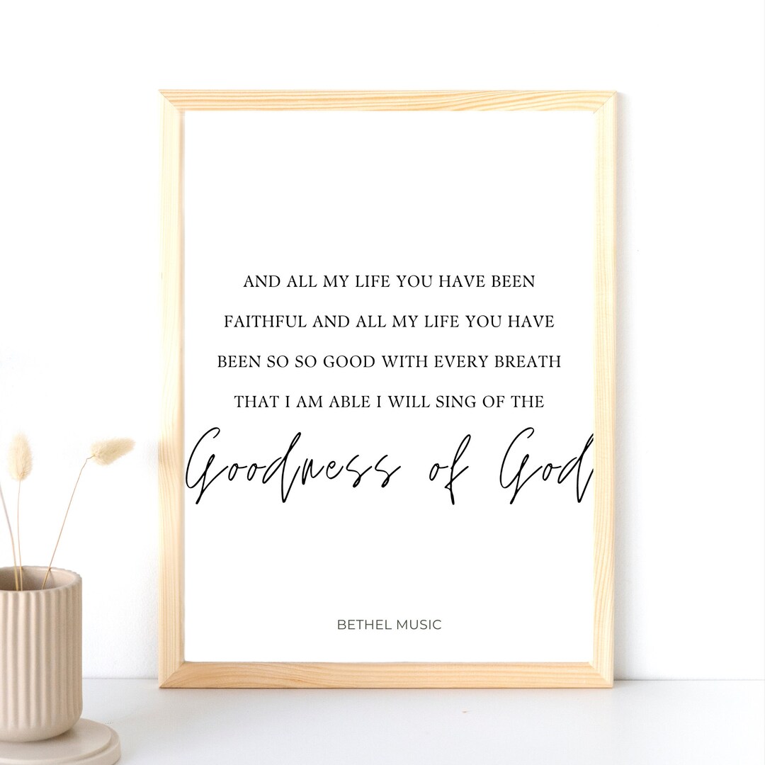 Goodness of God Sign Print Poster, Goodness of God Digital Banner Wall ...