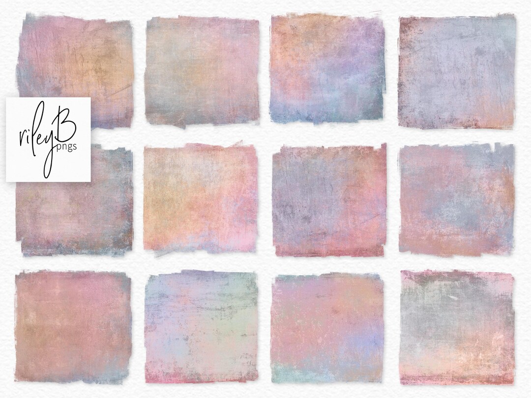 Unicorn Party Texture Pngs - Pastel Distressed Digital Textures - Light ...