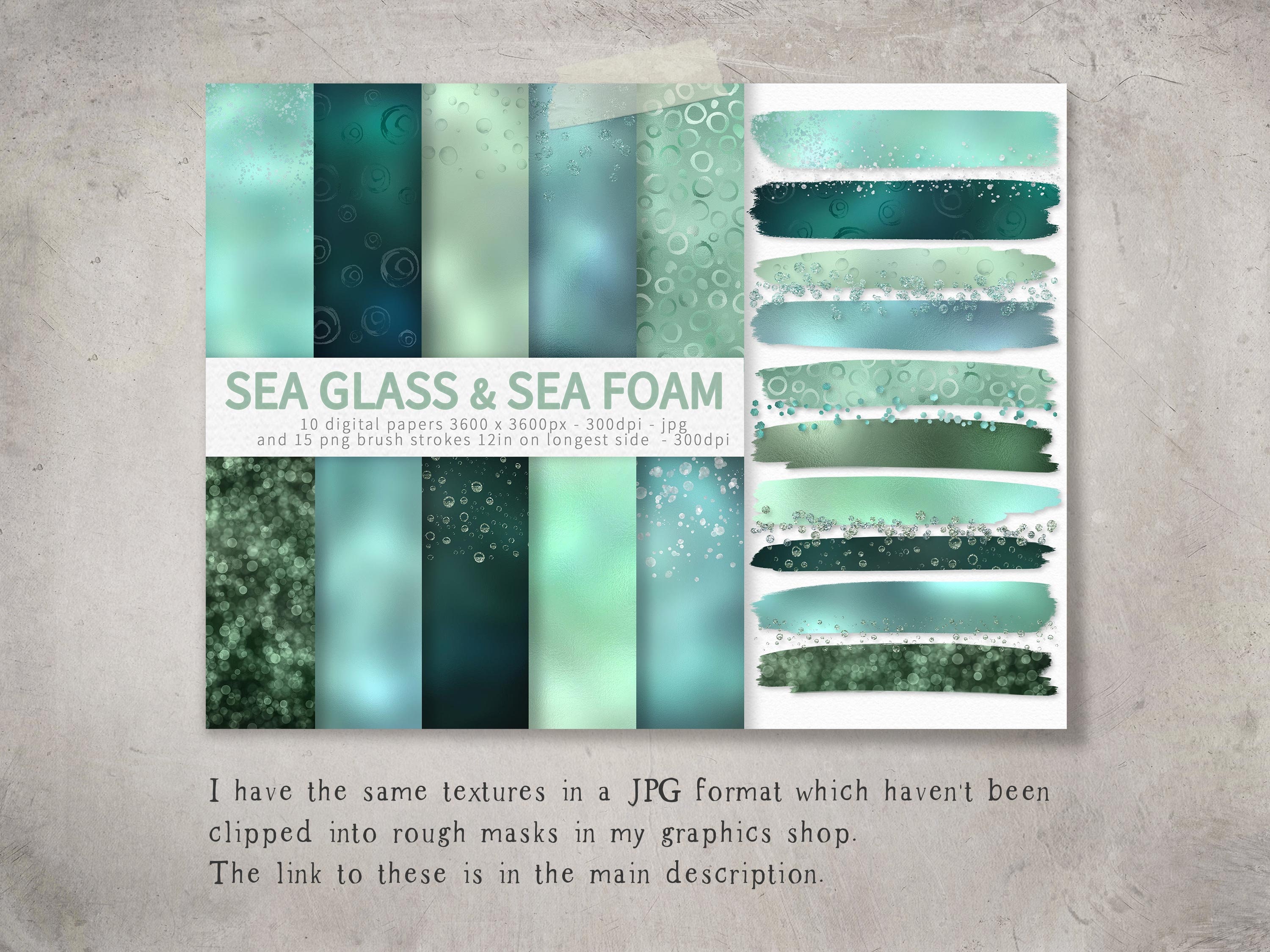Seaglass and Seafoam Texture Sublimation Pngs - Seaglass Sublimation ...