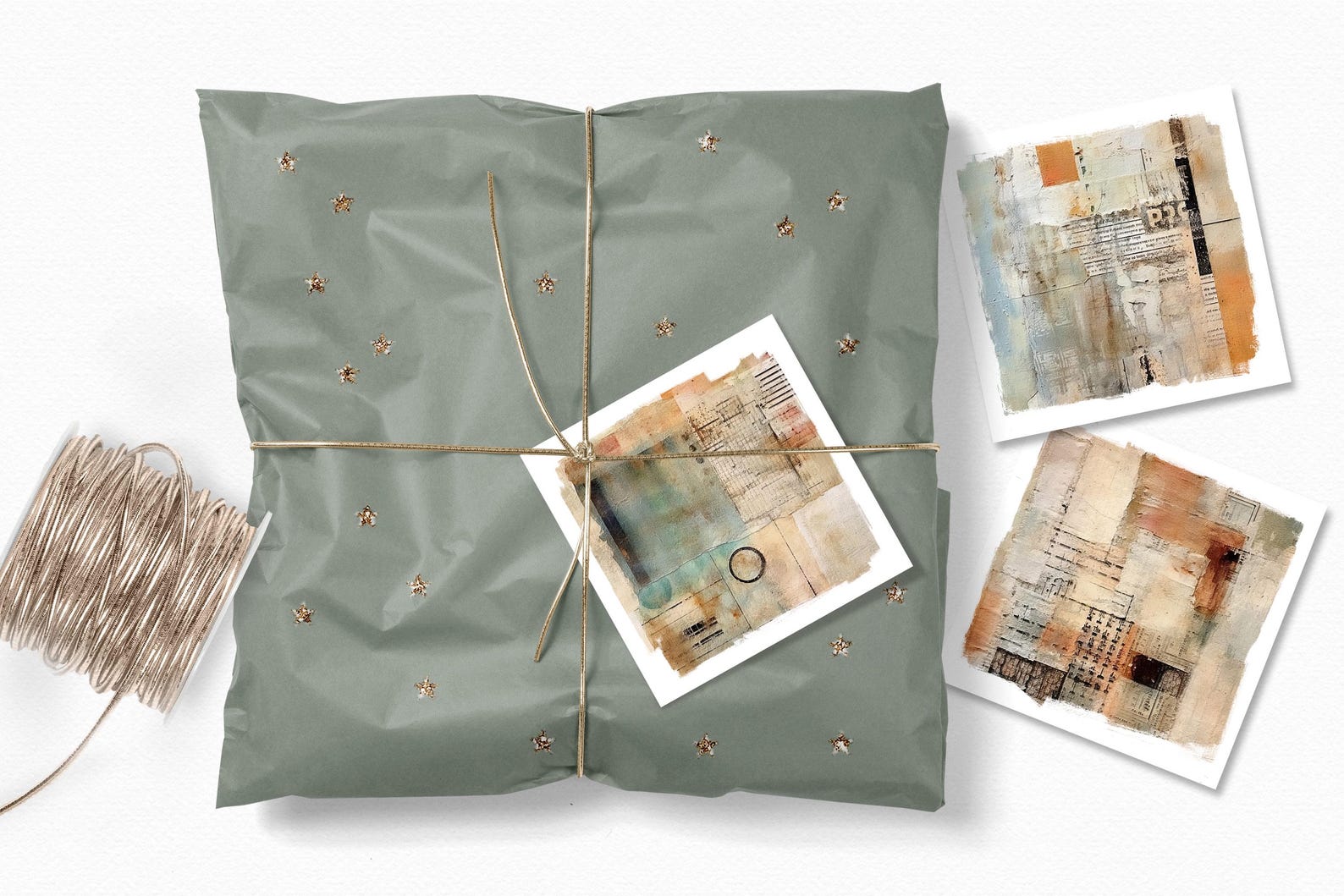 Muted Collages Pngs – Soft Vintage Layers – Faded Texture Grids – Worn ...