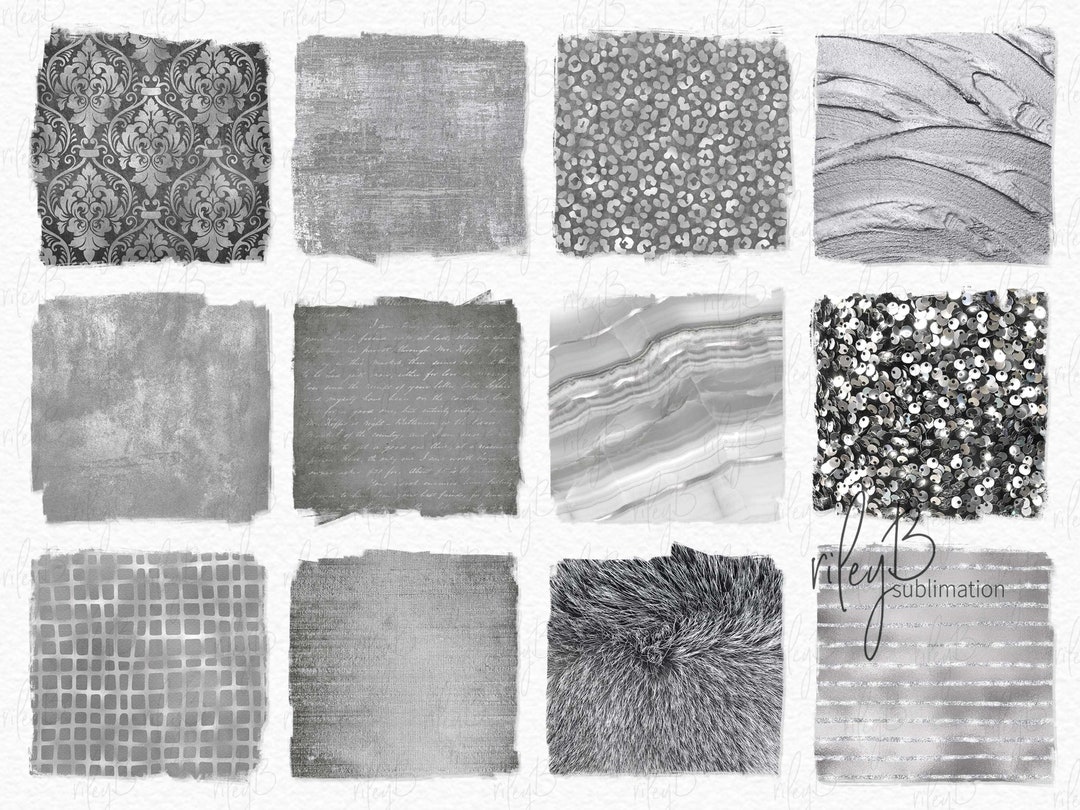 Silver and Grey Textured Sublimation Pngs - Silver Sublimation Pngs ...