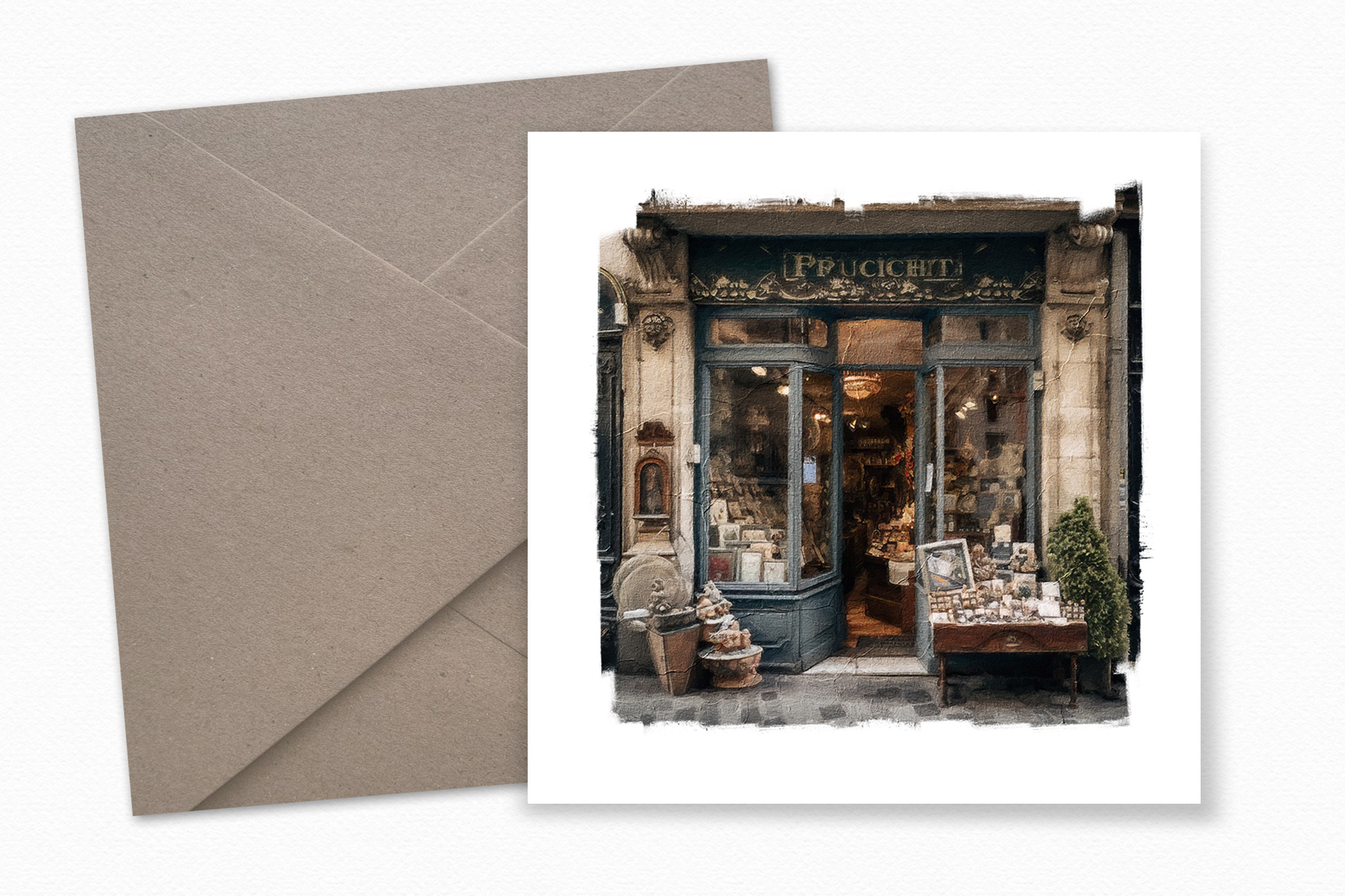 French Shops Oil Painting Pngs - French Stores Digital Oil Paintings ...