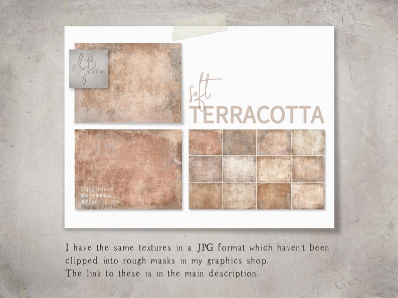 Soft Terracotta Texture Pngs - Vintage Tile Colored Backgrounds - Pale ...