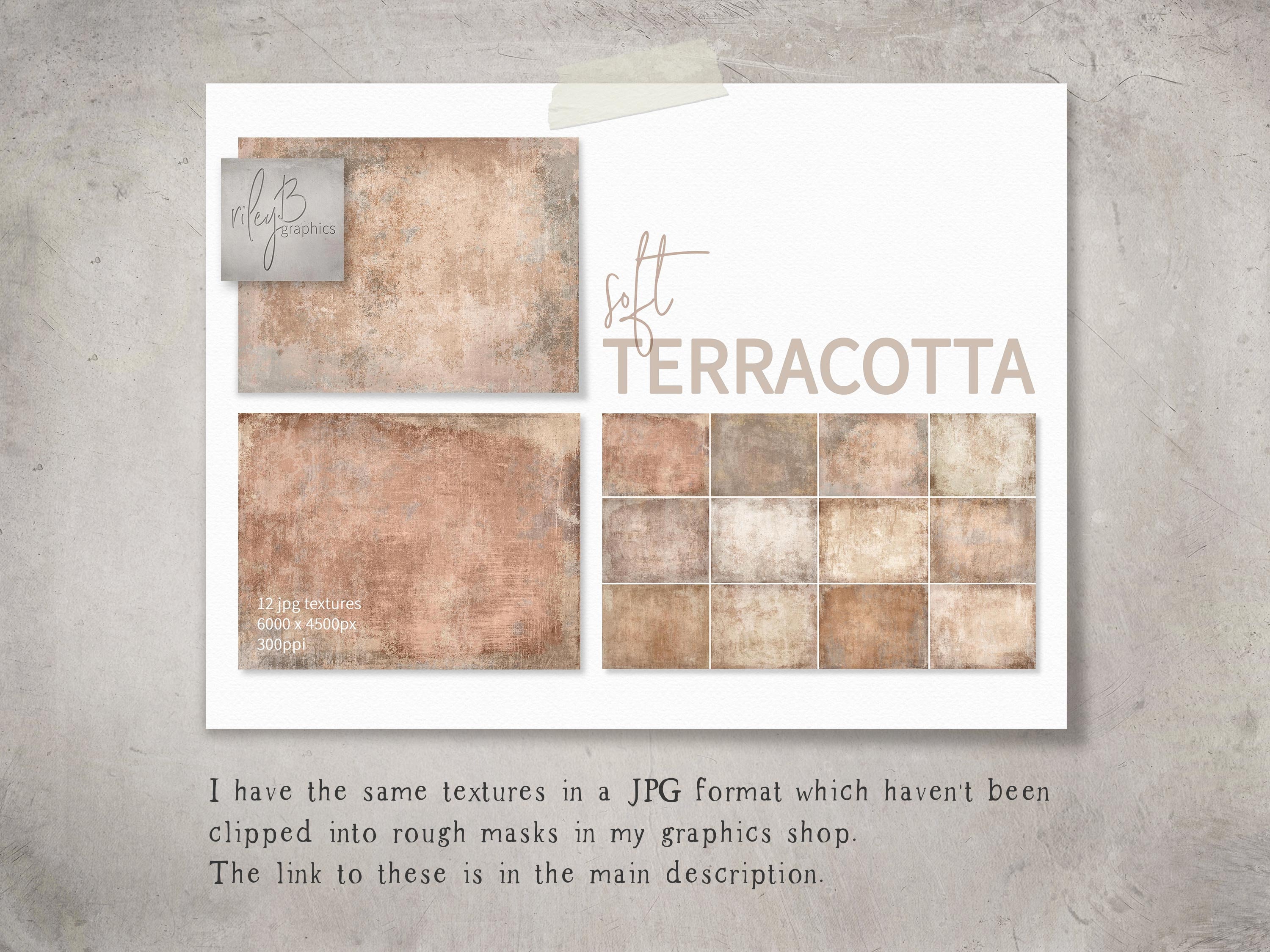 Soft Terracotta Texture Pngs - Vintage Tile Colored Backgrounds - Pale ...