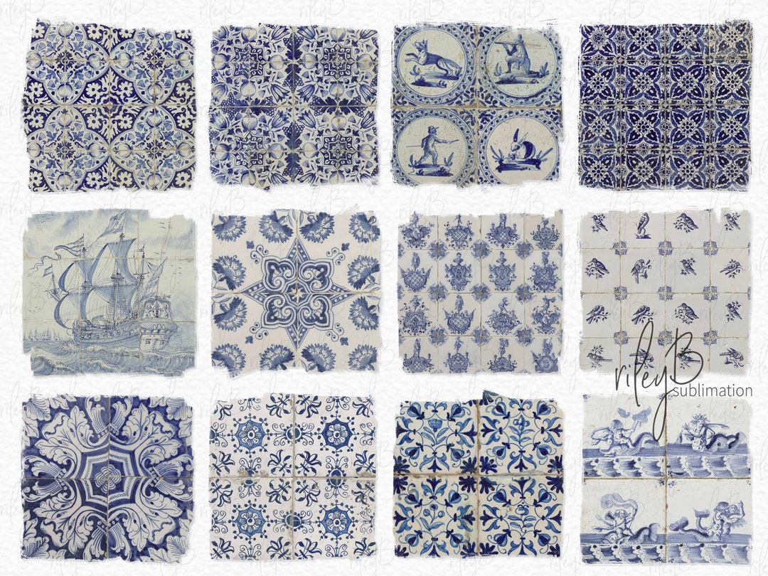 Blue Vintage Tiles Pngs - Old Tiles - Stone Texture - Ancient Flooring ...