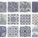 Blue Vintage Tiles Pngs Old Tiles Stone Texture Ancient - Etsy