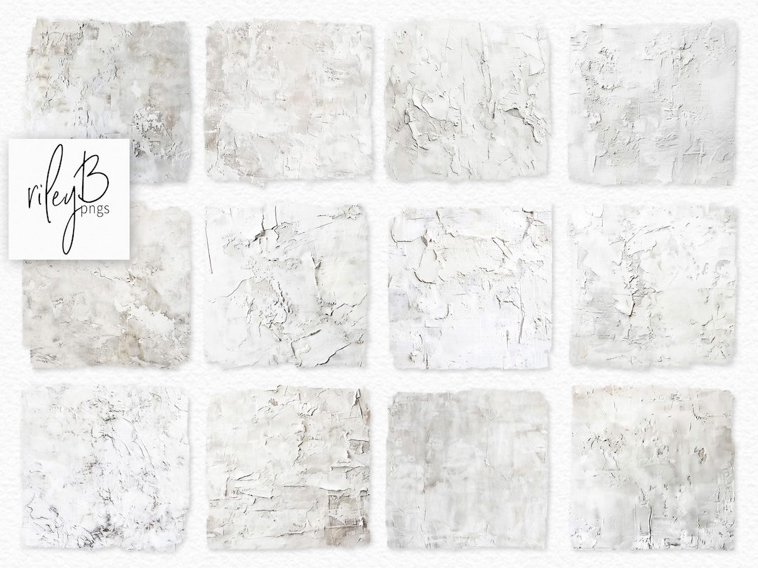 Impasto Canvas Pngs - Textured White Paint Layers - Grunge Acrylic ...