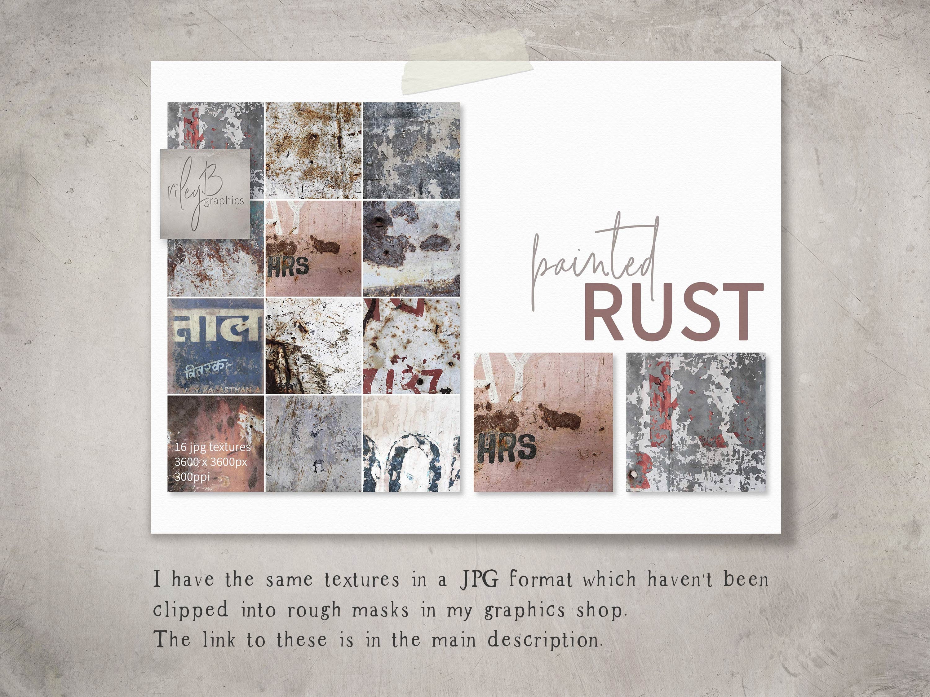 Painted Rust Texture Pngs - Rust Backgrounds - Rust Digital Papers ...