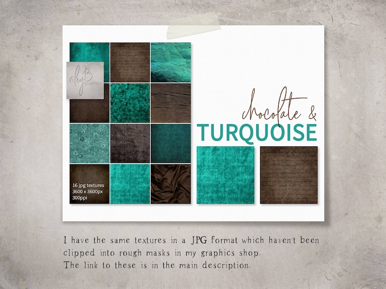 Chocolate and Turquoise Texture Pngs - Brown Pngs - Sublimation ...