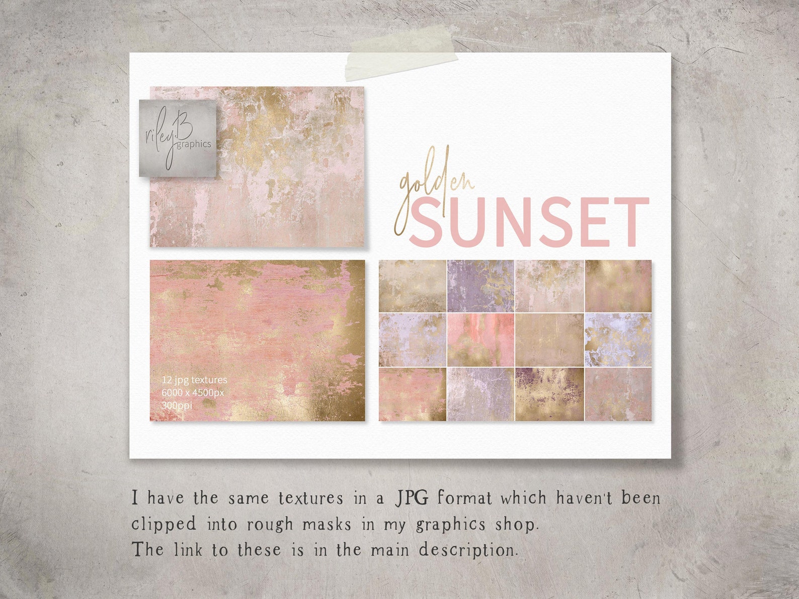 Golden Sunet Texture Pngs - Soft Sunset Textures - Gold and Pastel ...