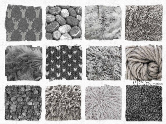 Cozy Grey Textures Pngs Grey Textures Cozy Digital Paper - Etsy