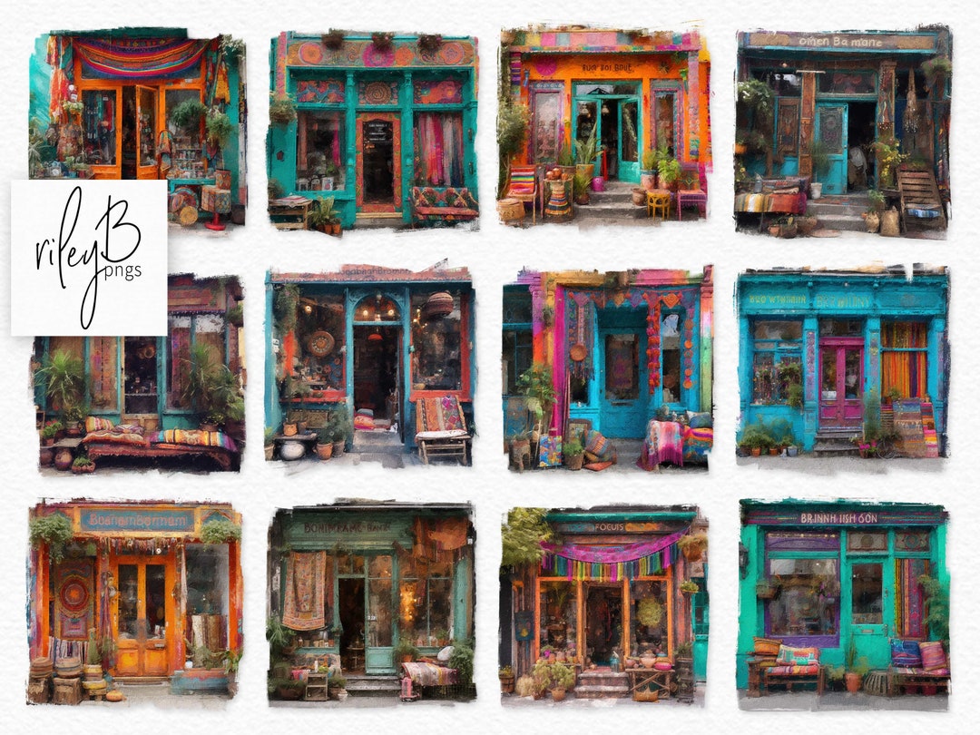 Boho Boutiques Painting Pngs - Bohemian Boutiques - Digital Bohemian ...