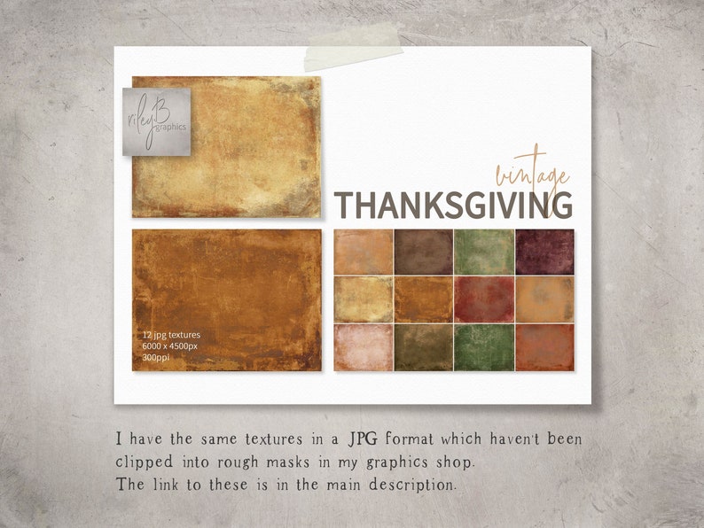 Vintage Thanksgiving Texture Pngs - Thanksgiving Color Palette - Fall ...