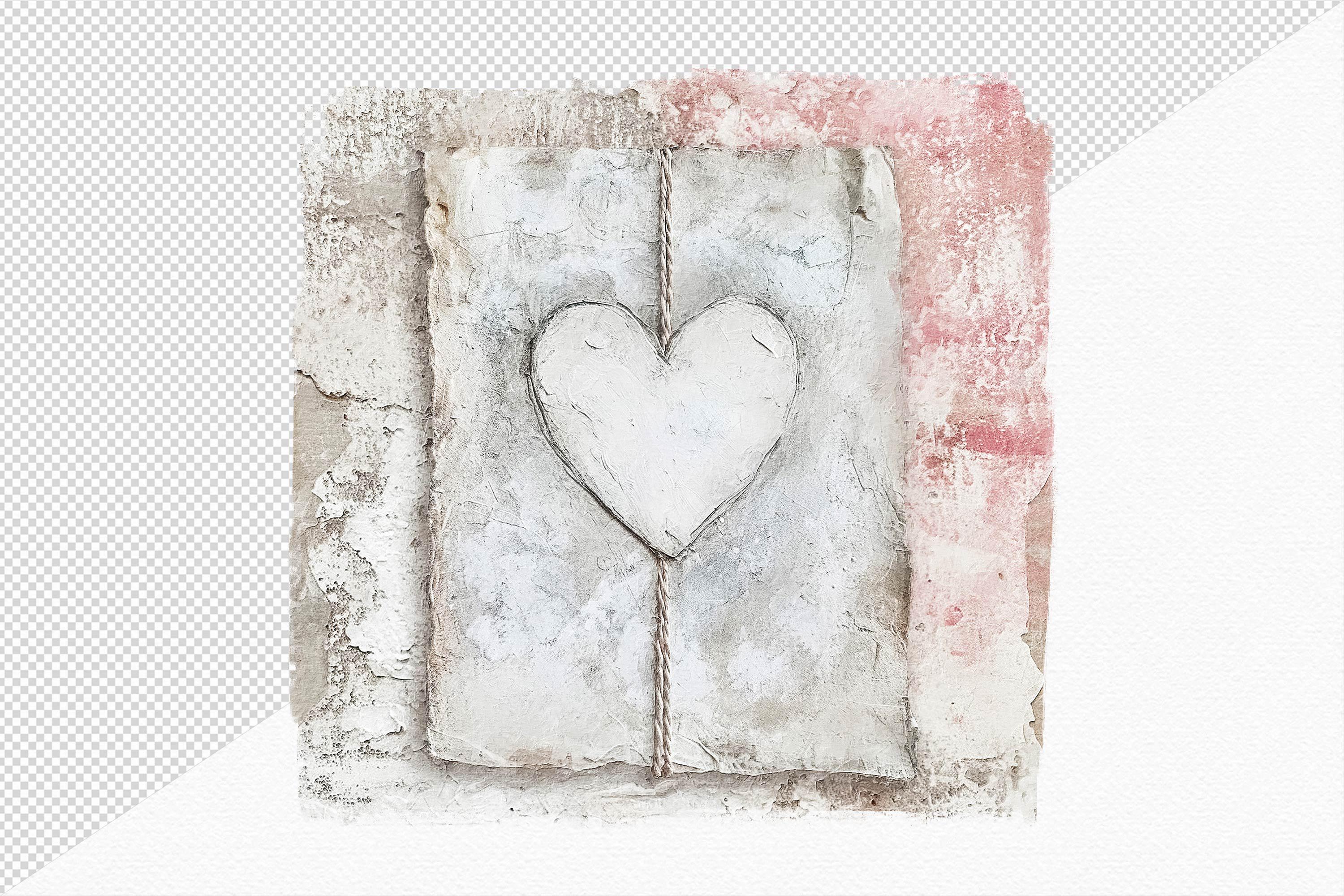 Pink Valentine Pngs – Neutral Heart Collage Art – Vintage Paper ...