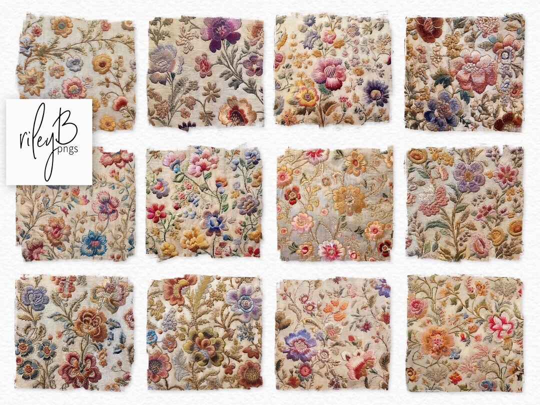 Vintage Brocade Digital Oil Painting Pngs - Vintage Brocade Texture ...