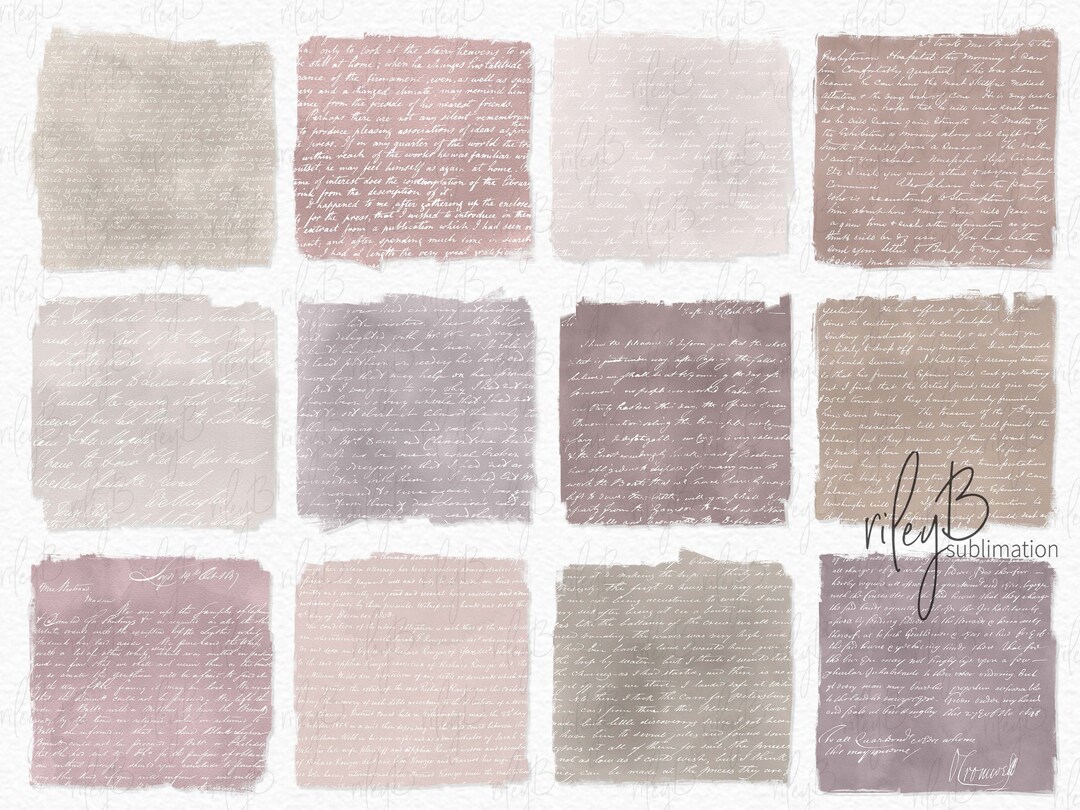 Neutral Shades and White Handwriting Pngs - Vintage Handwriting Pngs ...