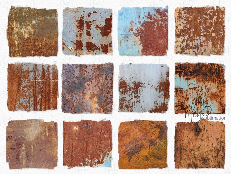 Rust Textures I Pngs - Sublimation Rust Textures - Rust Backgrounds ...