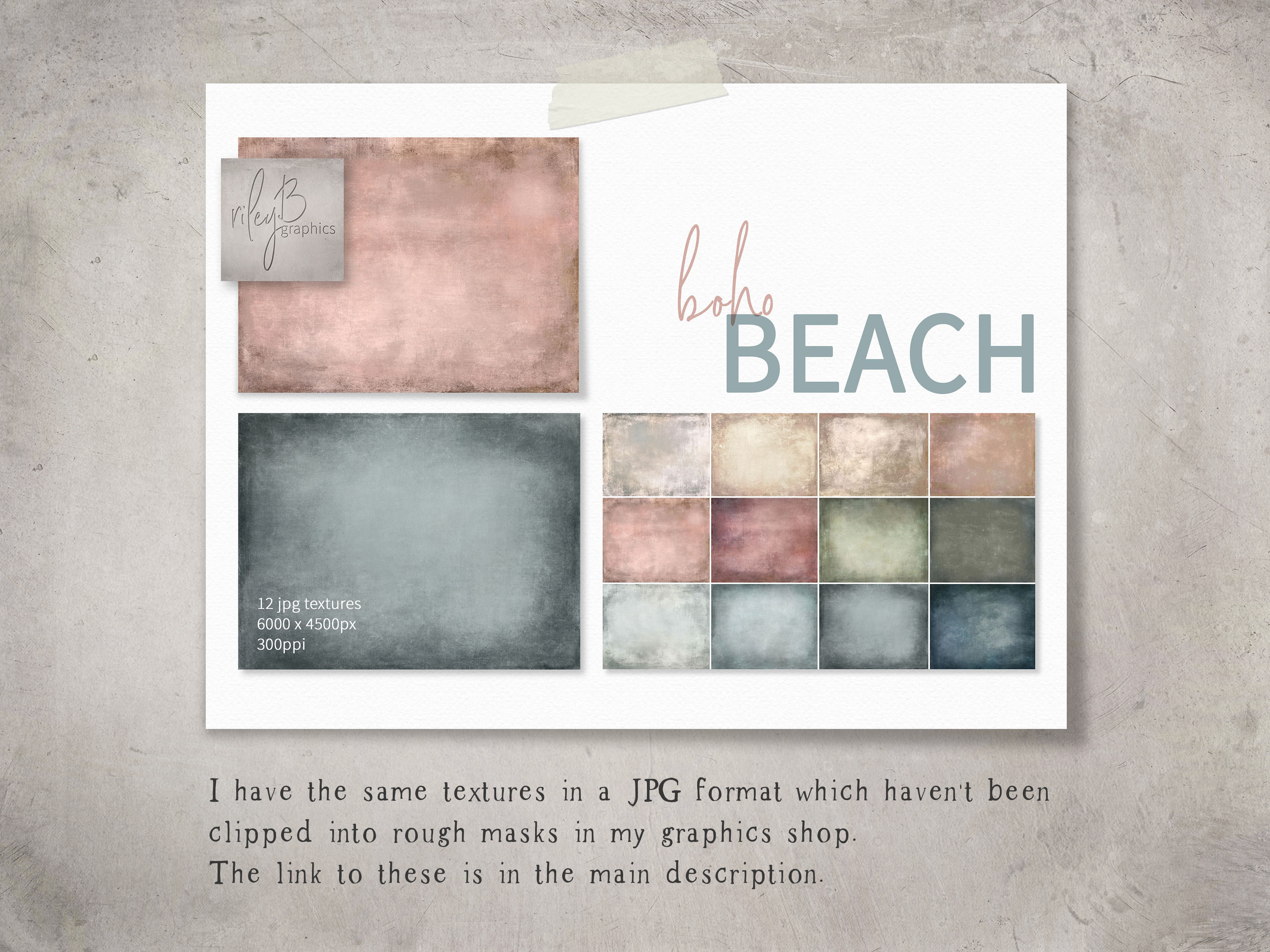 Boho Beach Texture Pngs - Bohemian Color Palette - Color Overlays ...