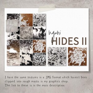 Nguni Cattle Hide Textures II Pngs - Cowhide Backgrounds - Brown and ...