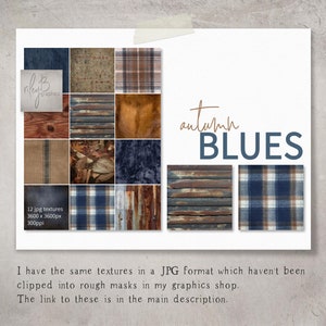 Autumn Blues Textures Pngs - Fall Textures - Navy Autumn - Fall Plaids ...