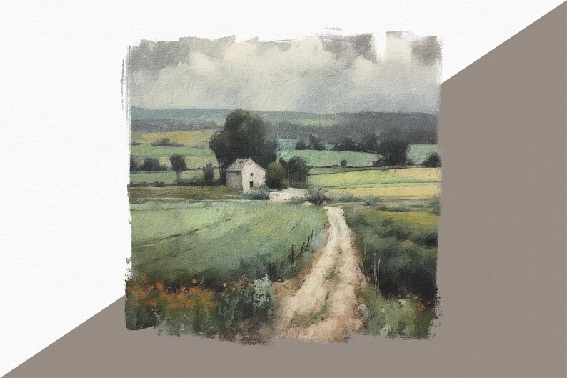 French Countryside Digital Painting Pngs - French Scenery Pngs - French ...