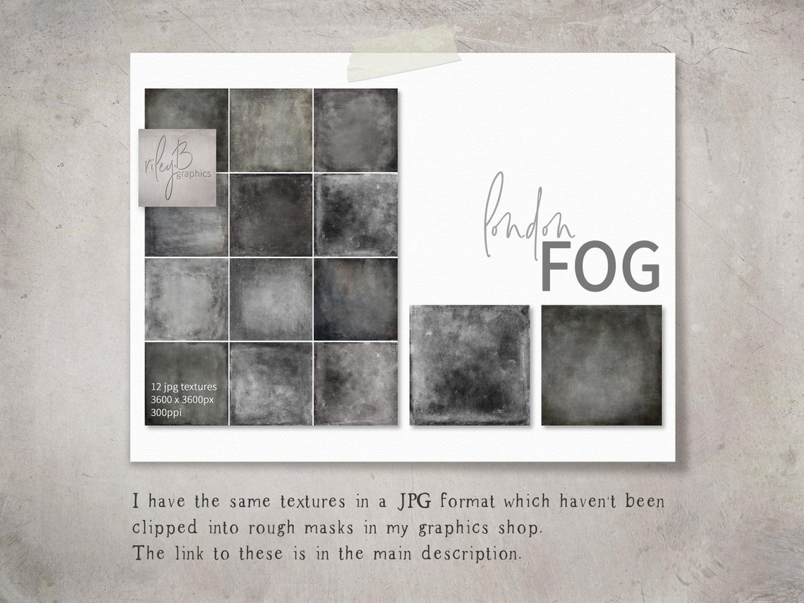 London Fog Sublimation Texture Pngs - Monochrome Backgrounds - Grey ...