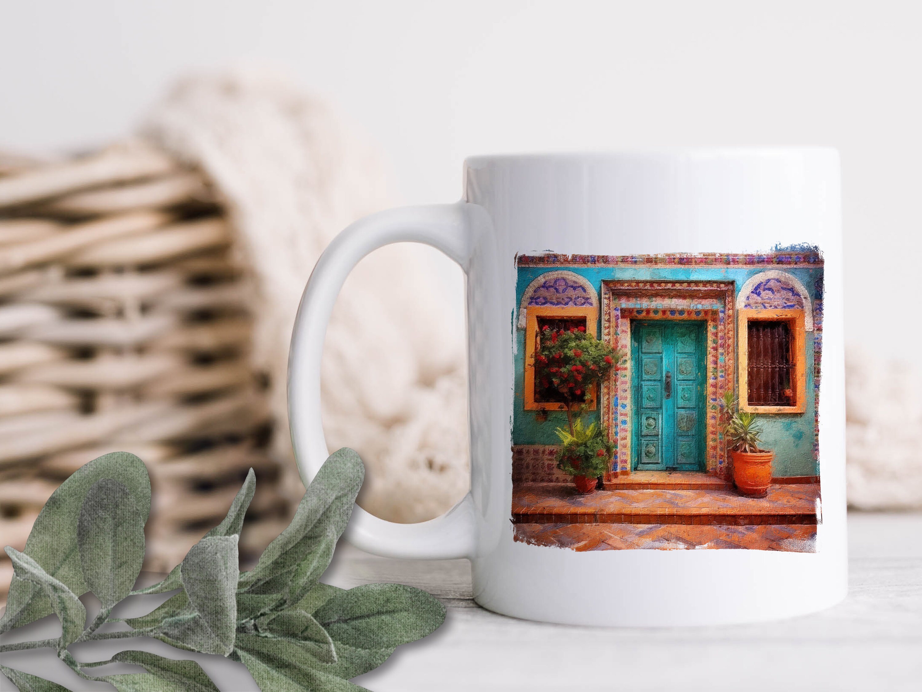Mexican Doors Digital Oil Painting Pngs - Brightly Colored Mexican ...