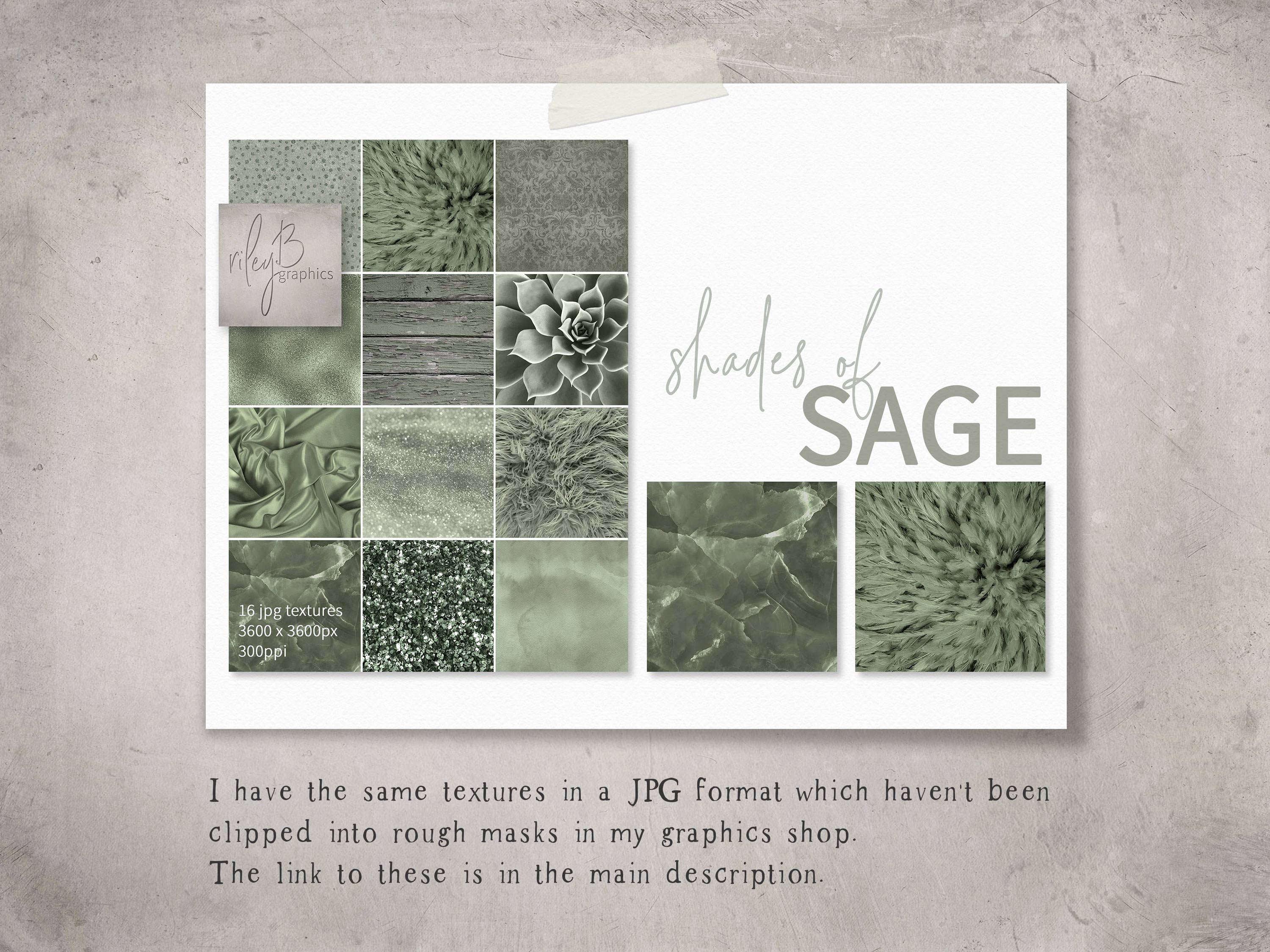 Shades of Sage Texture Pngs - Sage Green Digital Images - Sage Green ...