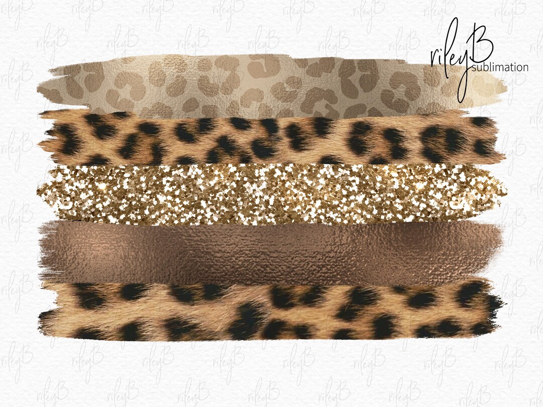 Leopard Print Brush Strokes PNG - Sublimation Leopard Clipart ...