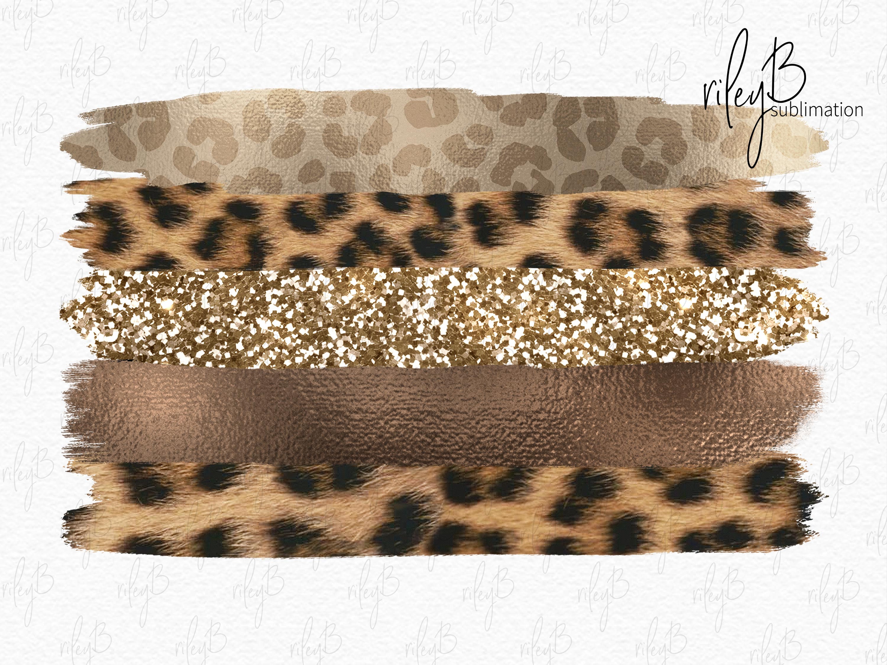 Leopard Print Brush Strokes PNG - Sublimation Leopard Clipart ...
