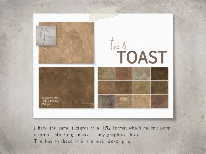 Tea and Toast Textured Pngs - Golden Brown Overlays - Brown and Beige ...