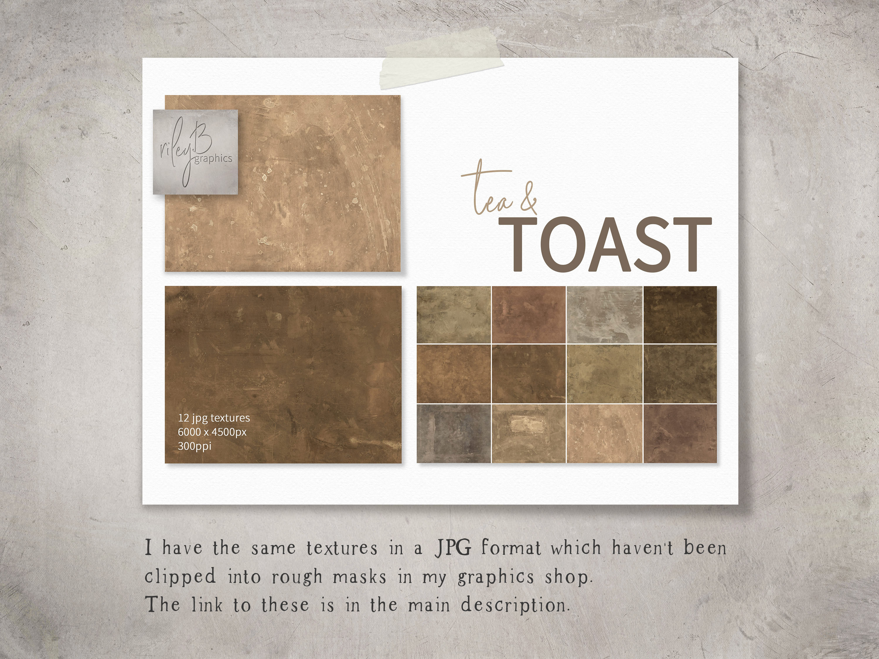 Tea and Toast Textured Pngs - Golden Brown Overlays - Brown and Beige ...