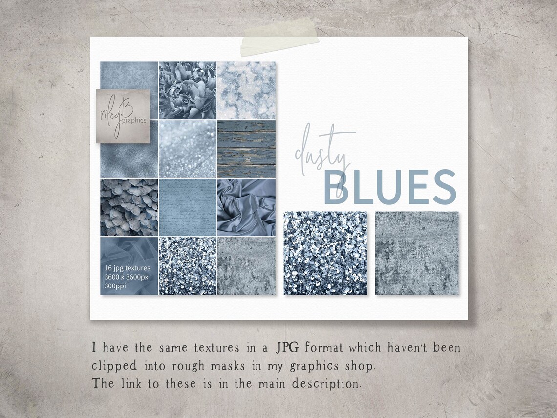 Dusty Blue Texture Pngs - Dusty Blue Backgrounds - Dirty Blue Digital ...