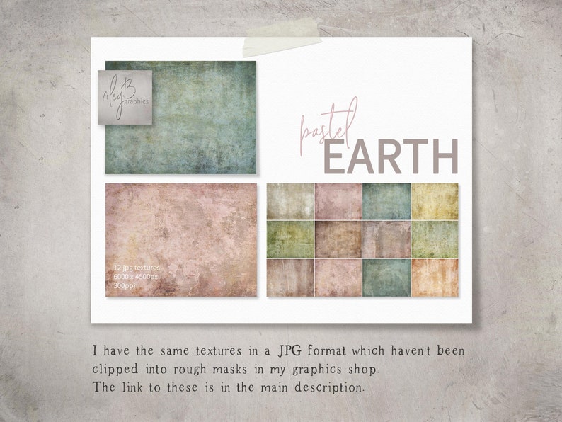 Pastel Earth Texture Pngs - Pastel Distressed Digital Textures - Light ...