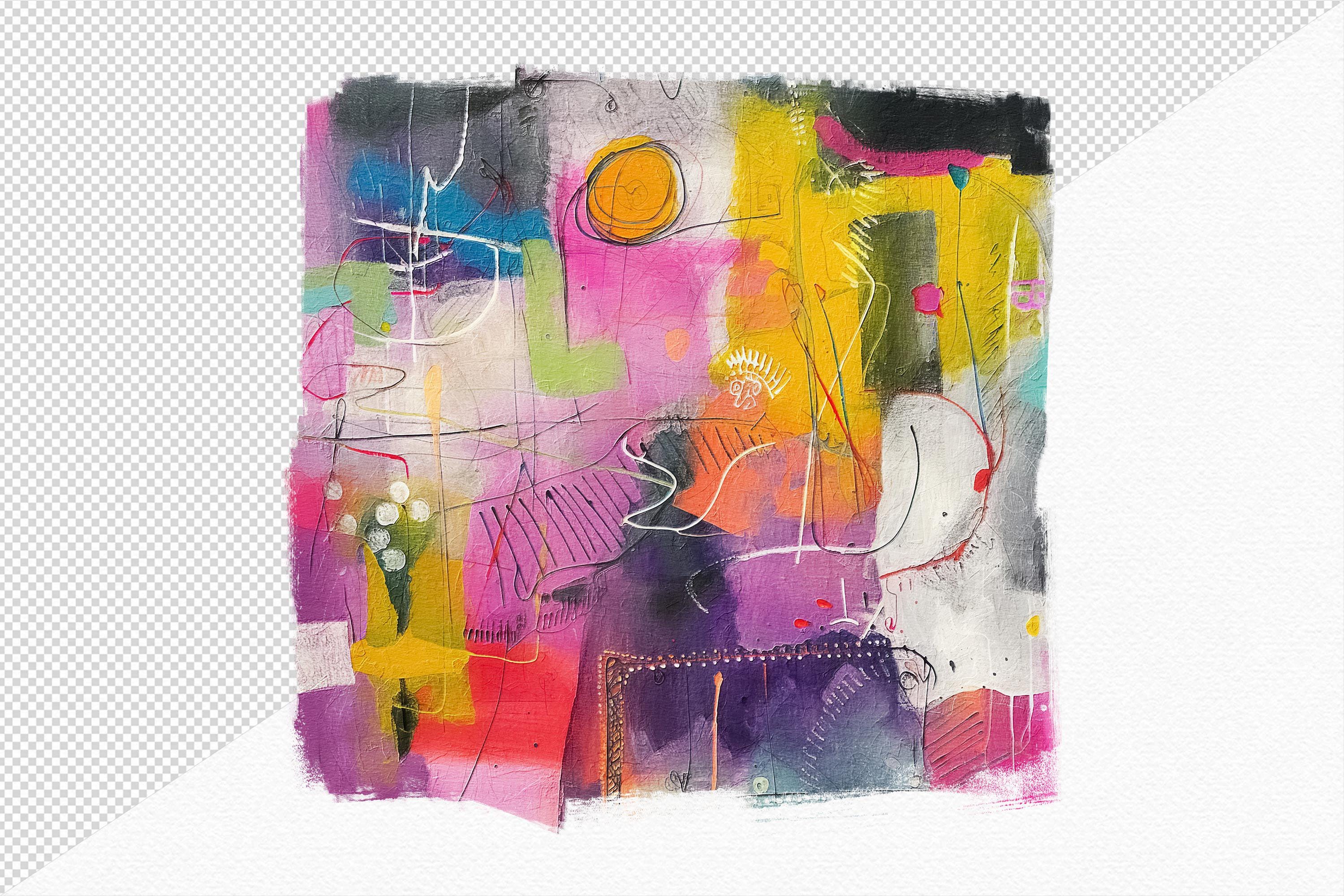 Midnight Color Abstracts Pngs – Bold Vibrant Brushstroke Art – Moody ...