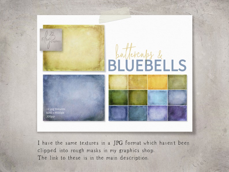 Buttercup and Bluebell Texture Pngs - Blue Yellow Colored Textured ...