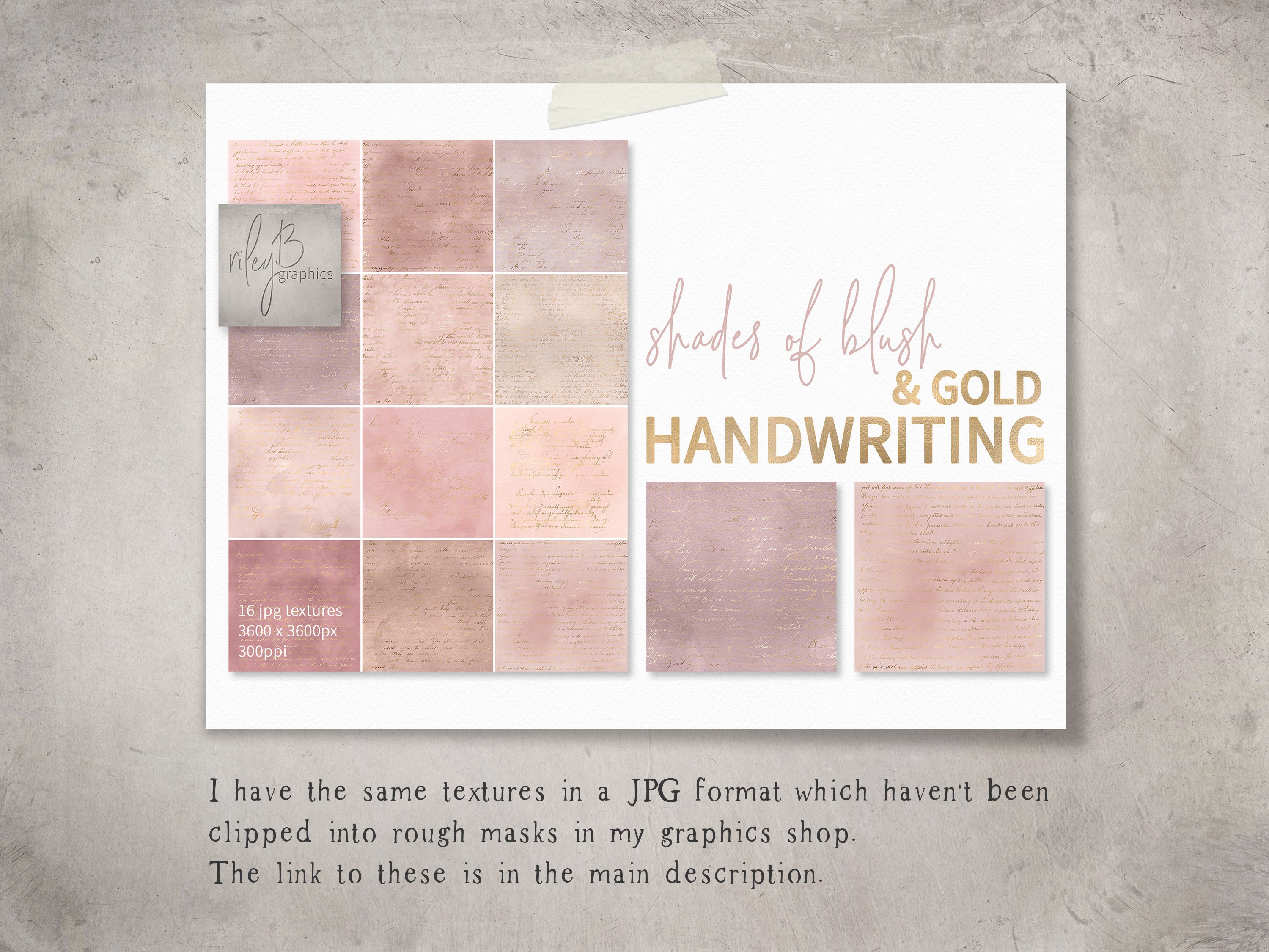 Shades of Blush and Gold Handwriting Sublimation PNG - Vintage ...