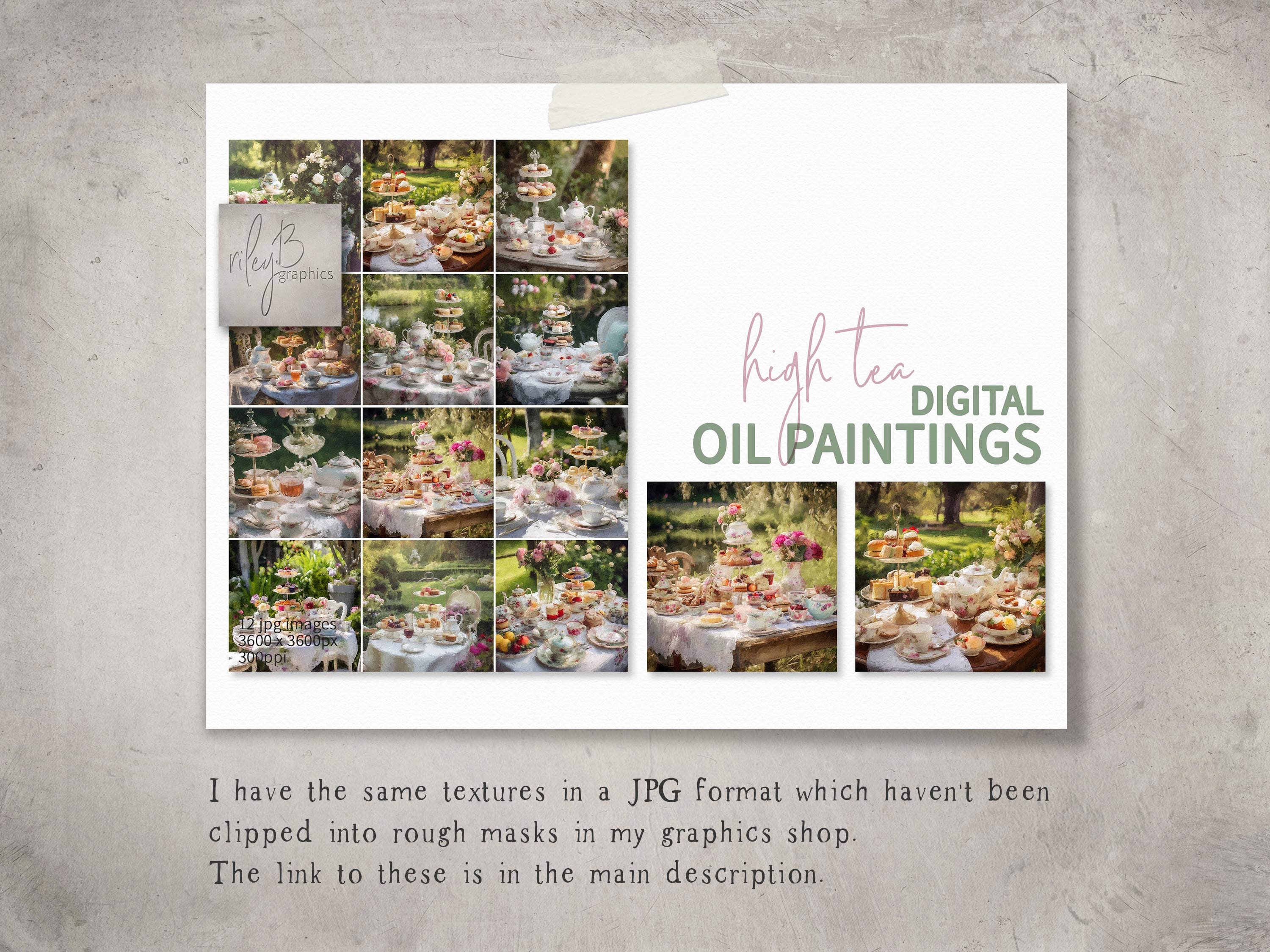 High Tea Oil Painting Pngs - Tea Party Pngs - Afternoon Tea - Summer ...