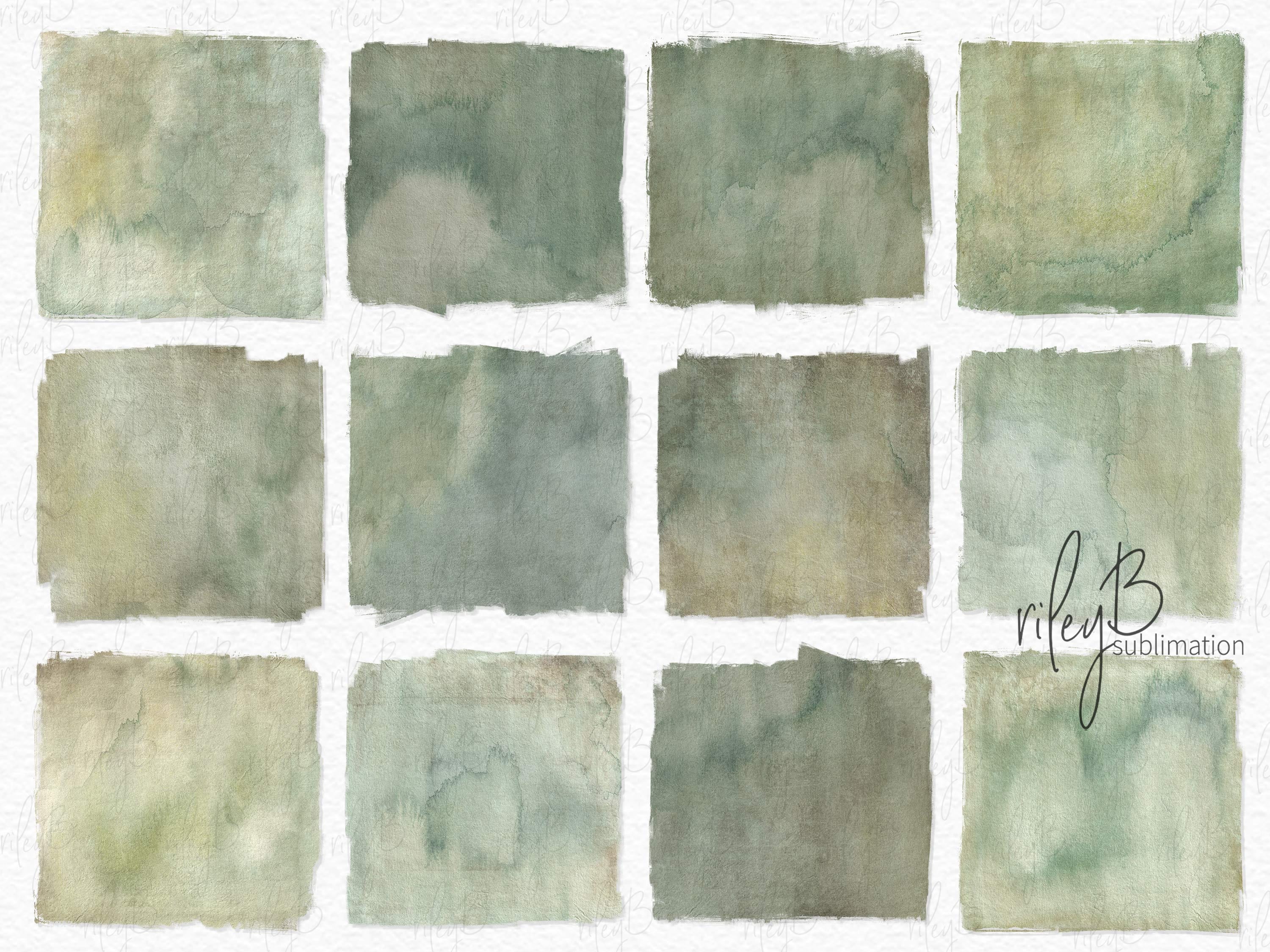 Soft Moss Watercolor Texture Pngs - Moss Green Sublimation Pngs - Moss ...