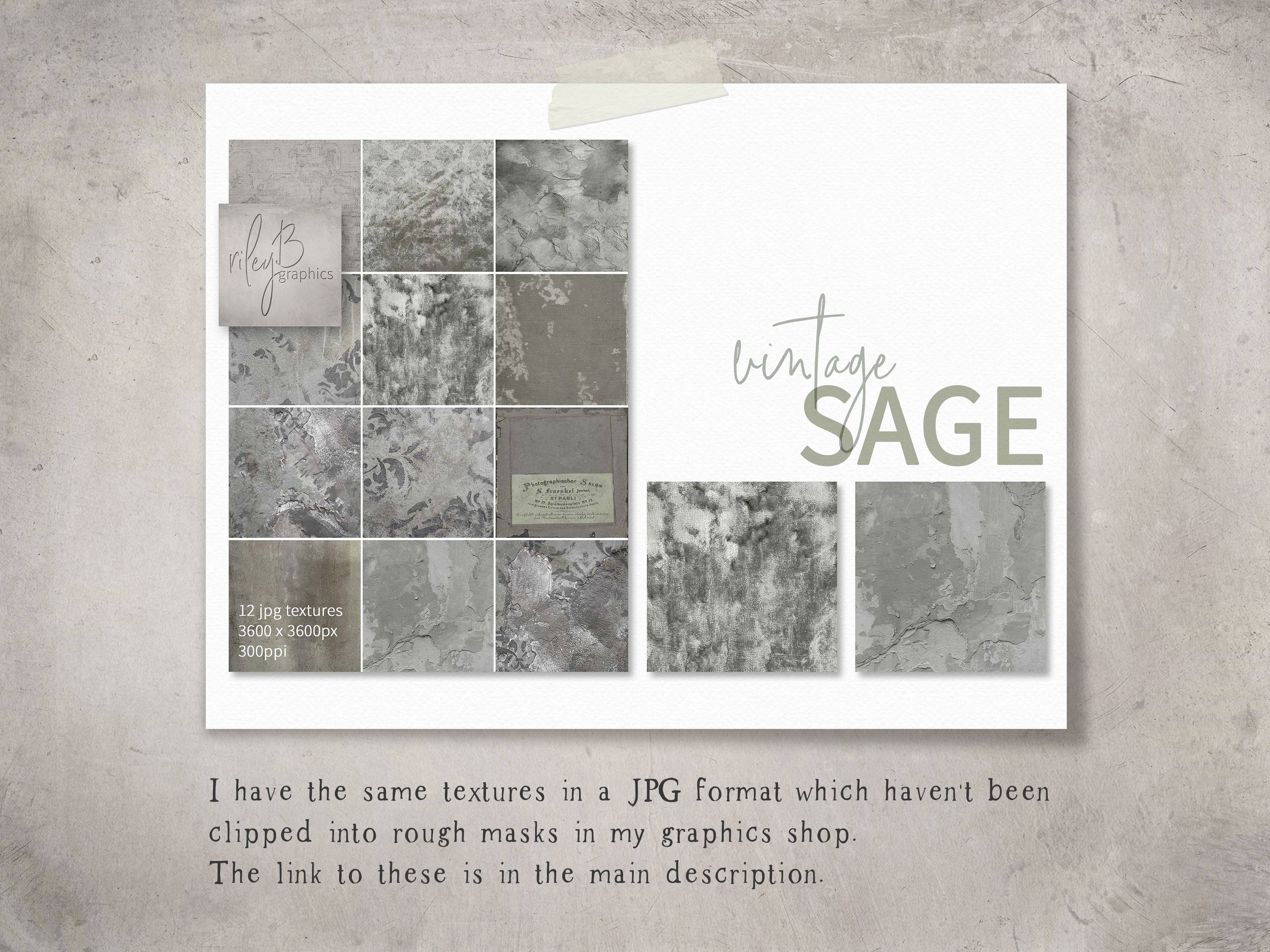 Vintage Sage Texture Pngs - Vintage Sage Green Backgrounds - Digital ...