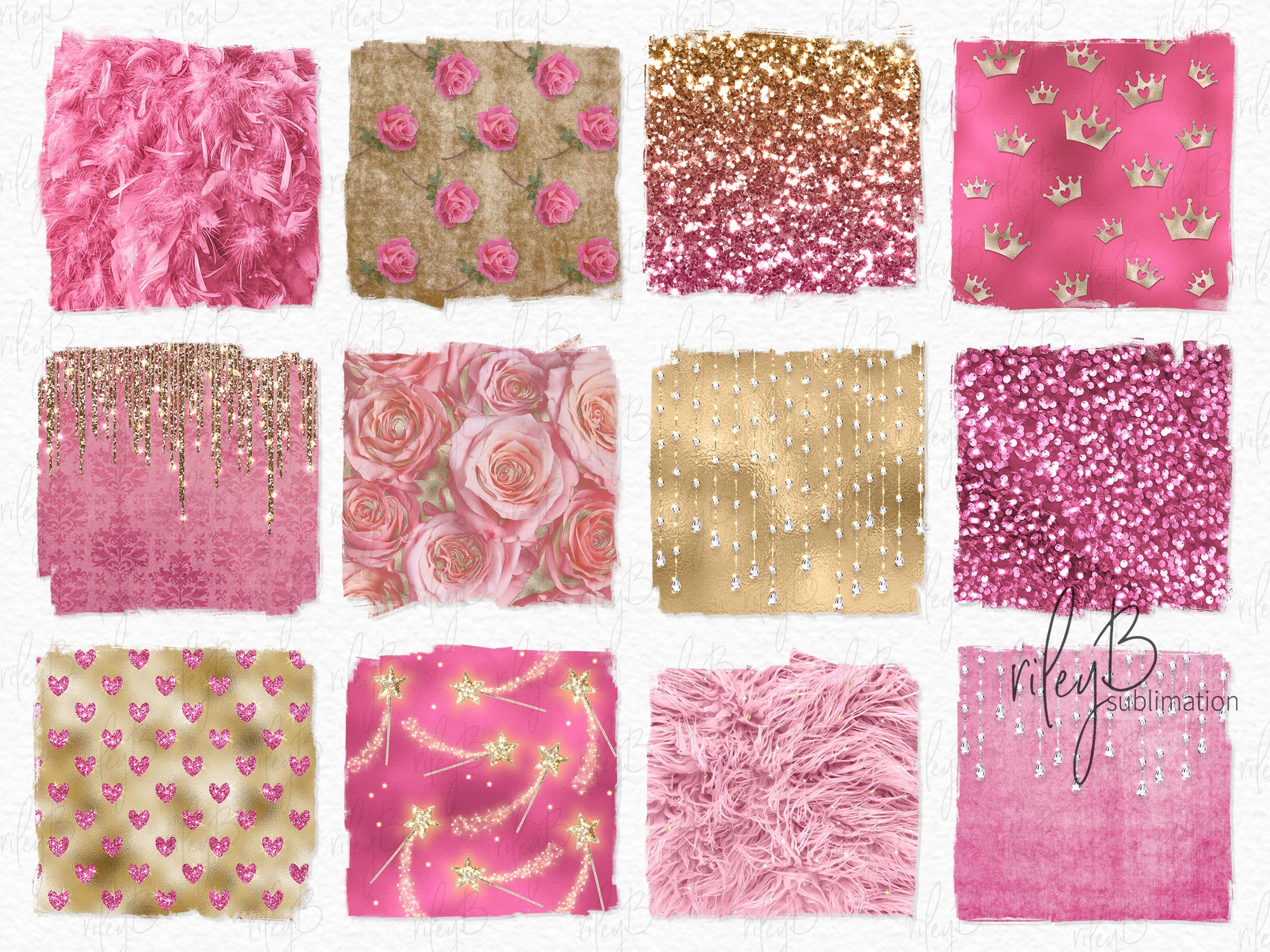 Pretty Princess Texture Pngs - Pink and Gold Princess Textures ...