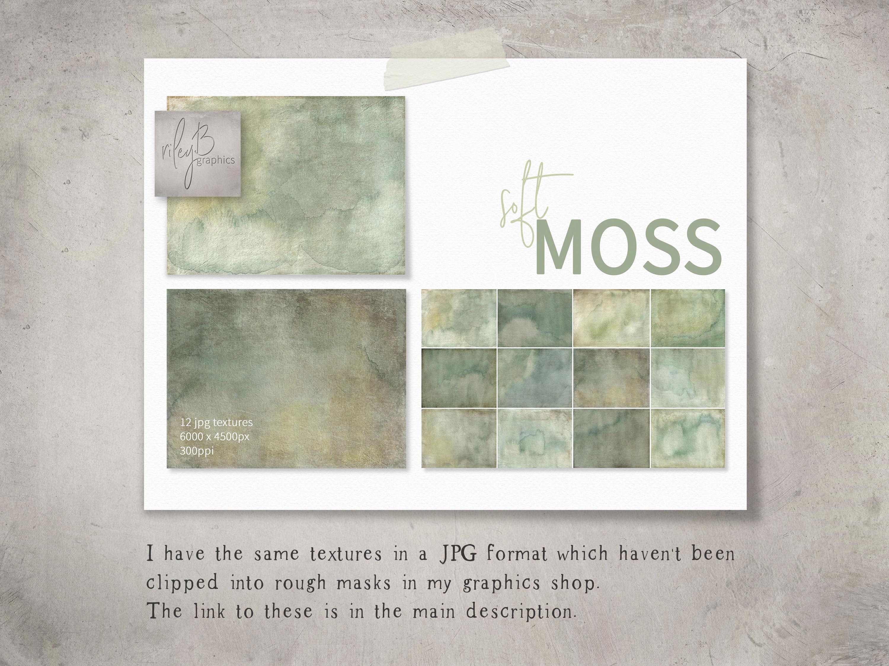 Soft Moss Watercolor Texture Pngs - Moss Green Sublimation Pngs - Moss ...